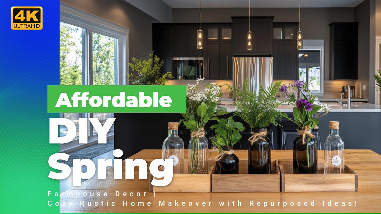 Affordable DIY Spring Farmhouse Decor | Cozy Rustic Home Makeover with ...