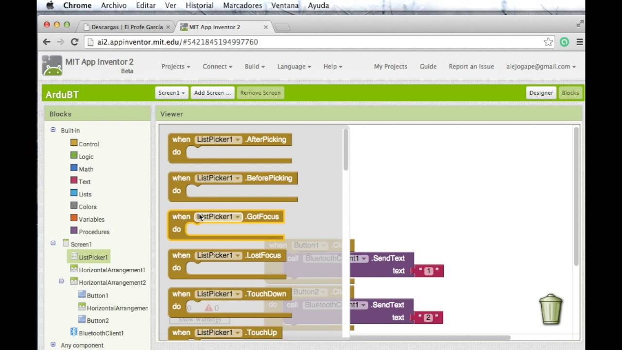 Como crear su propia App en Android para controlar Arduino (Bluetooth ...