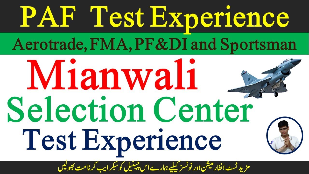 paf Initial test experience - paf test preparation - aerotrade, ariman ...