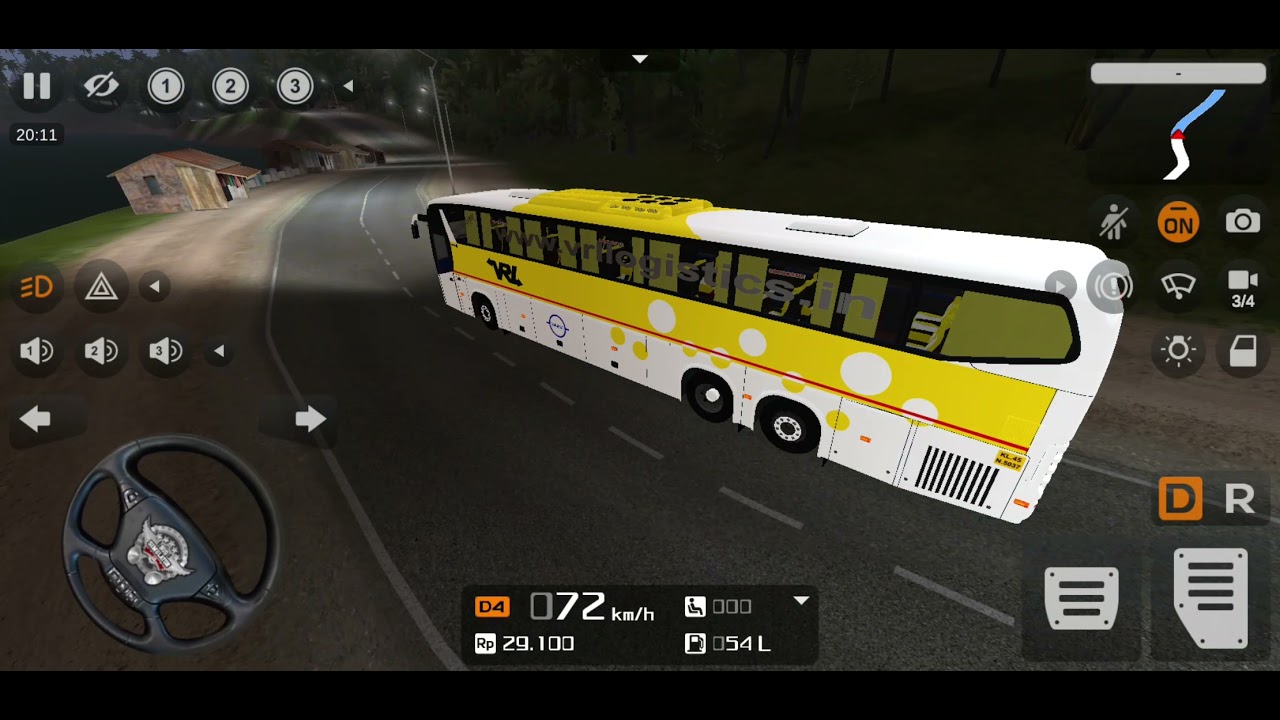 VRL Bus Game - Indian Bus Game - Bussid - Scania VRL Bus - YouTube