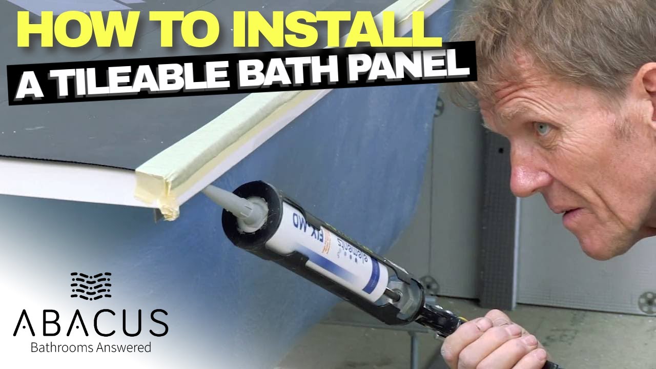 Installing a tileable bath panel - YouTube