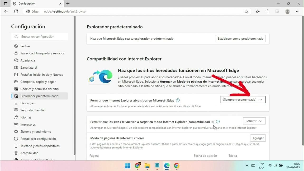 habilitando compatibilidad entre Edge y internet explorer - YouTube