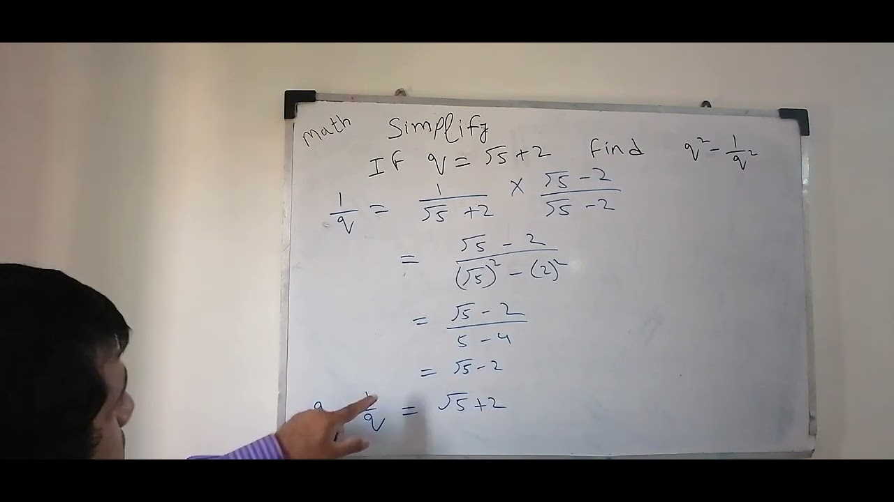 Simplify Algebraic Equation by Rationalization - YouTube
