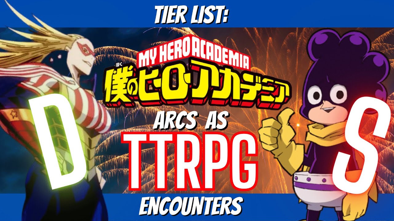 My Hero Academia Arcs Tier List but it's a TTRPG - YouTube