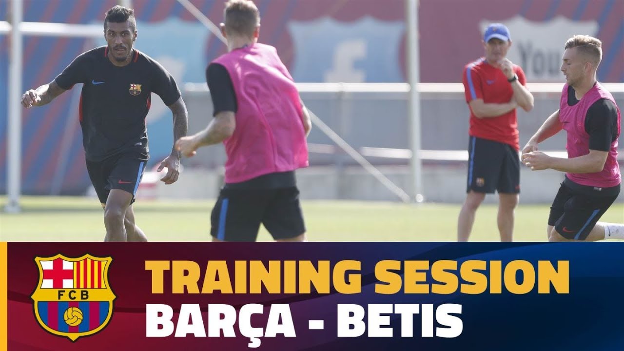 FC Barcelona training session before Betis - YouTube