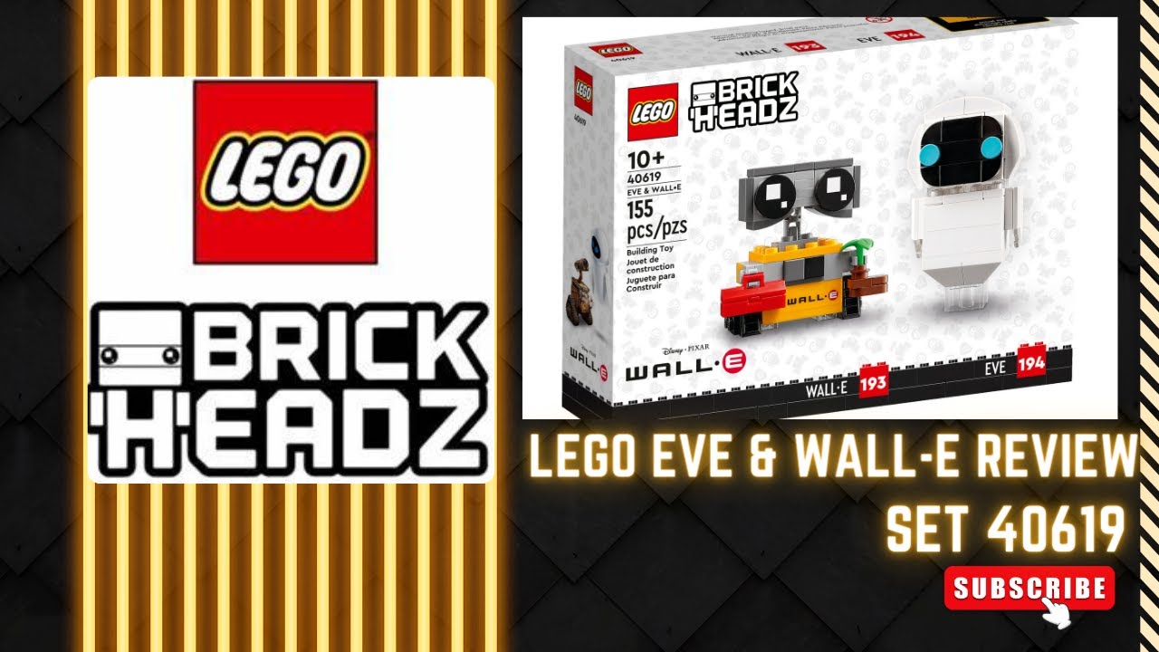 LEGO 40619 BRICKHEADZ WALL E & EVE Review! - YouTube