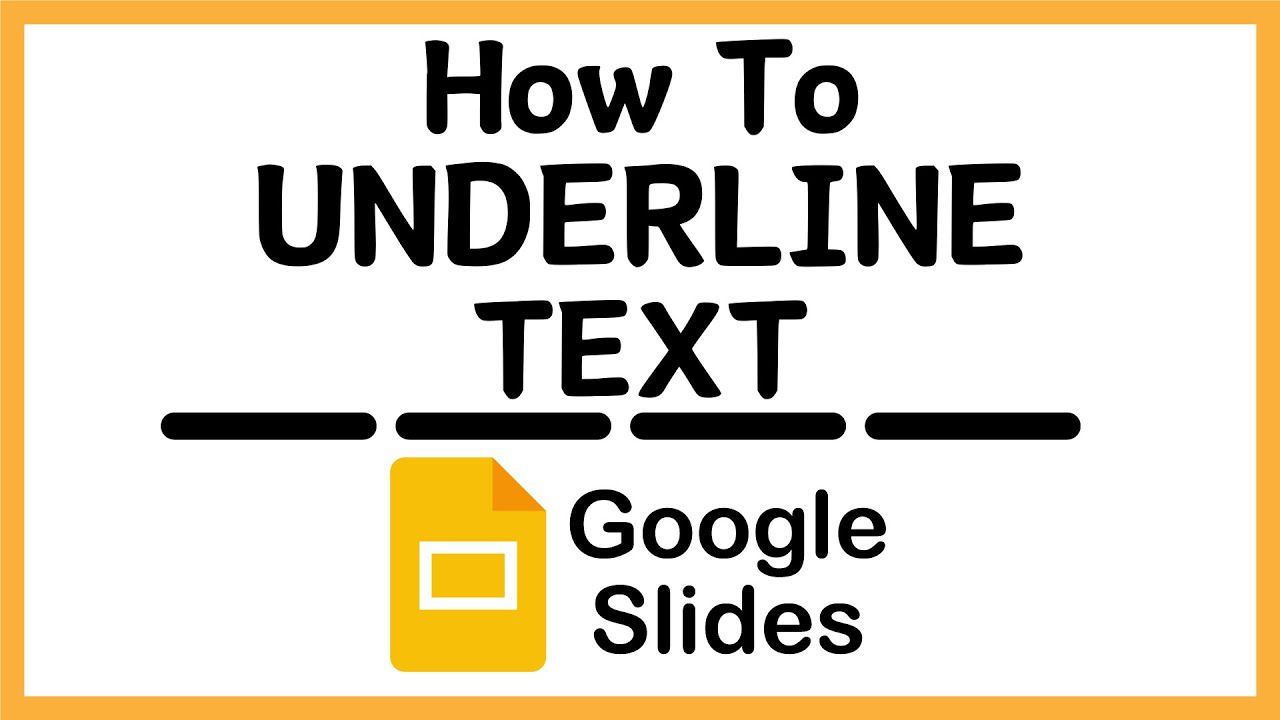 How to Underline Text in Google Slides | Quick & Easy Tutorial - YouTube