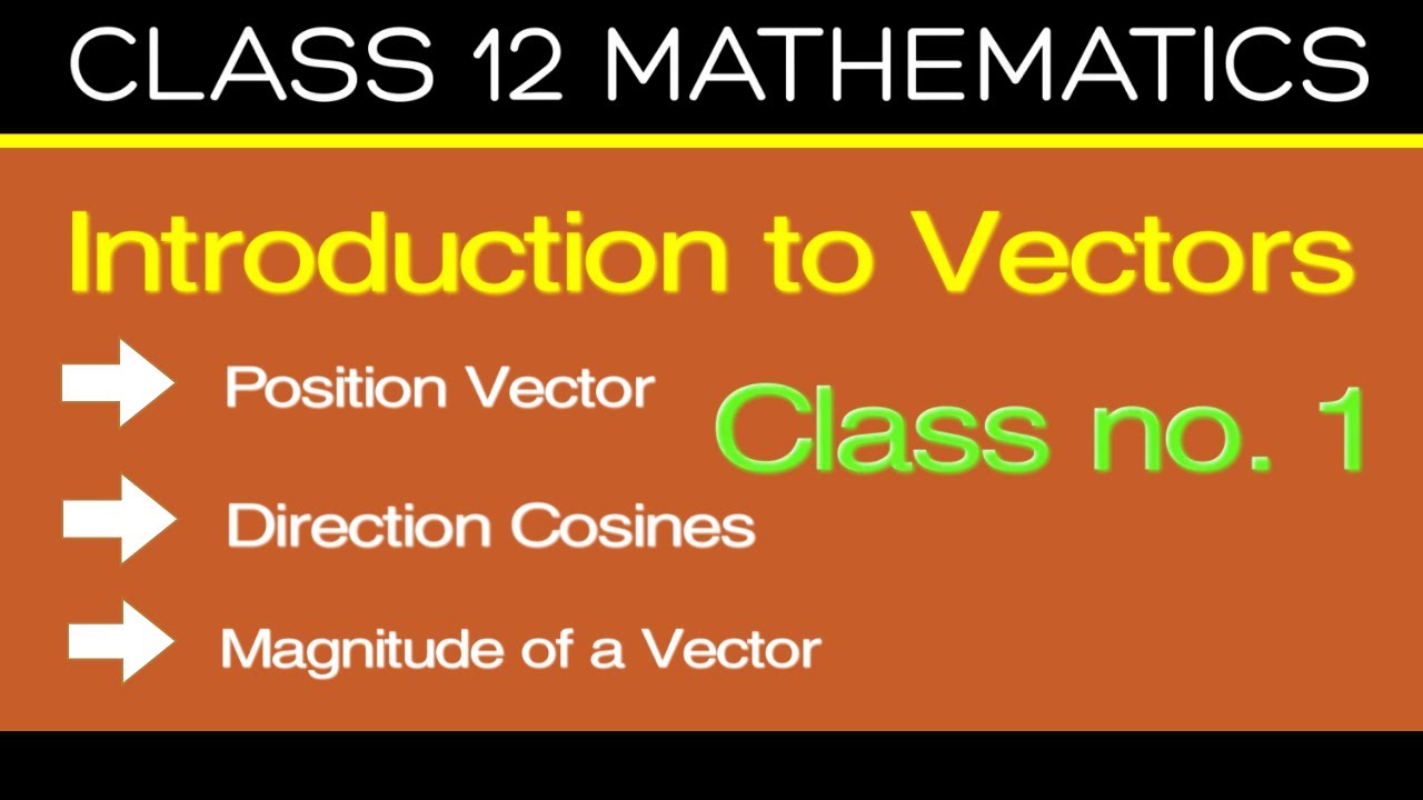 Introduction to Vectors for class 12 in an easy way || Position vector ...