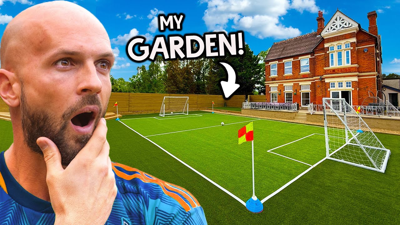 Building A Football Pitch In Our Garden! - YouTube