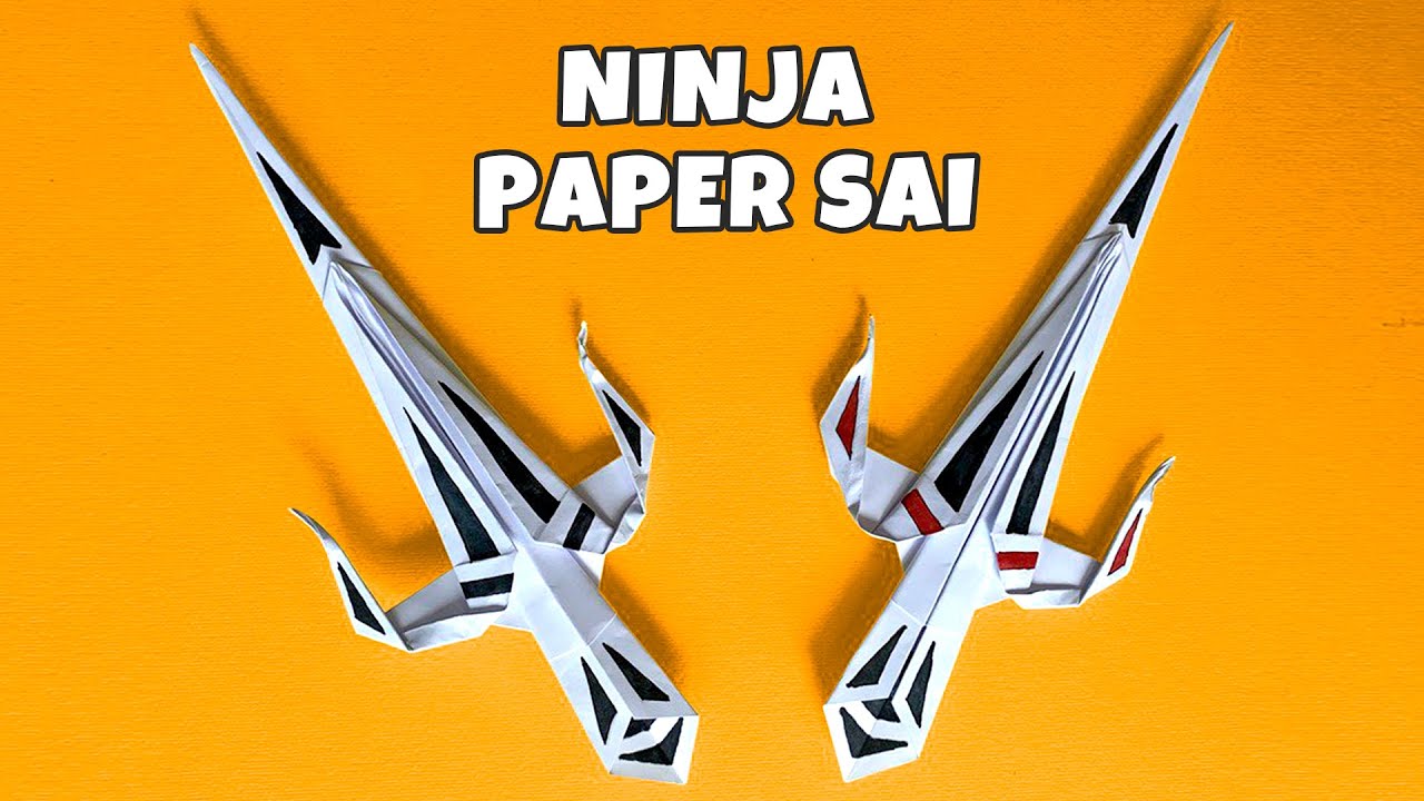 🥷 SAI: Paper weapon collection ⚔️ Origami DIY tutorial | Crafting ninja paper dagger - YouTube