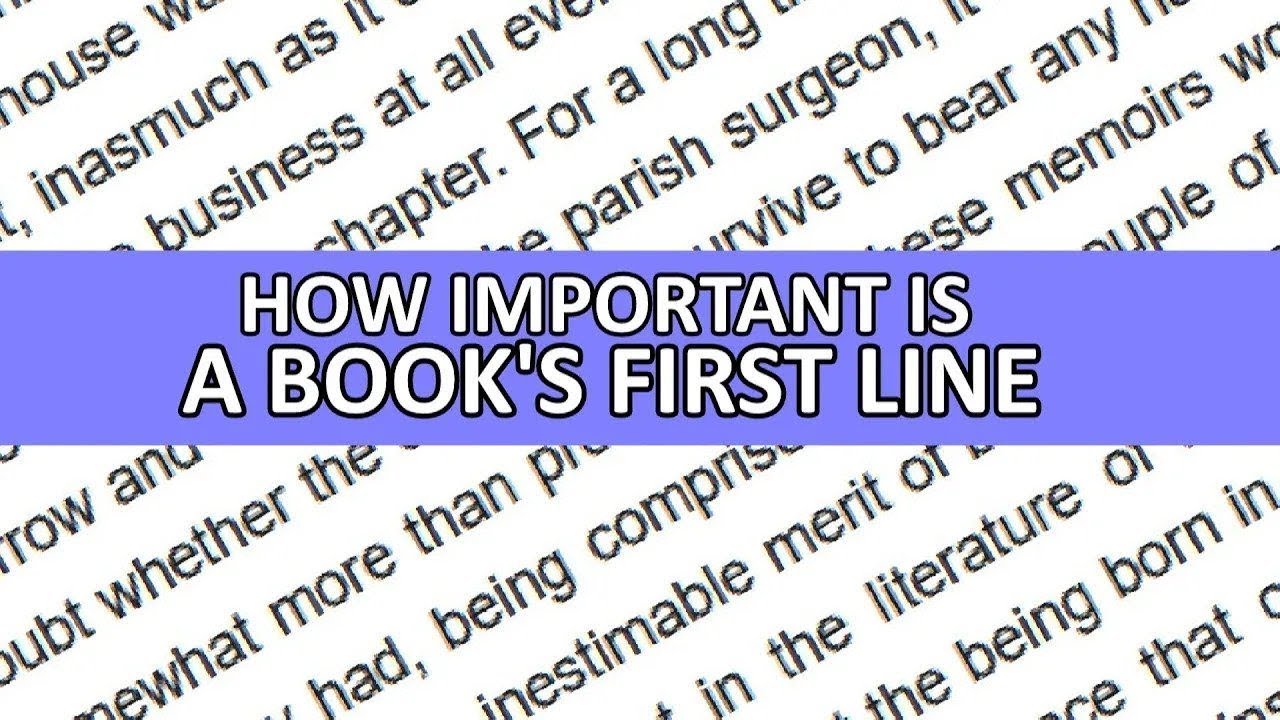 Can you tell a good book by its first line? - YouTube