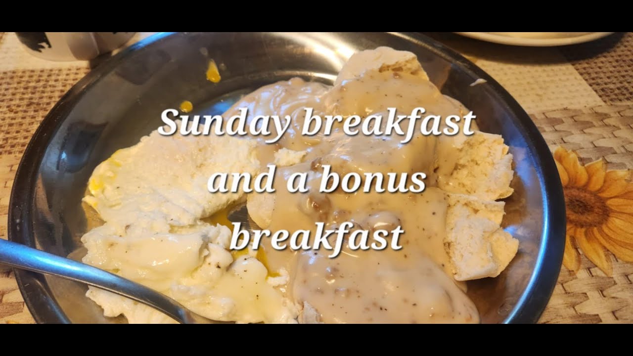 Sunday breakfast with a bonus breakfast #breakfast - YouTube