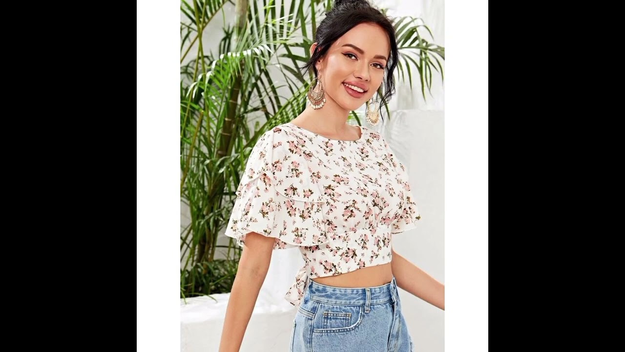 Latest crop top designs / අලුත්ම ක්‍රොප් ටොප් ඩිසයින්ස් - YouTube