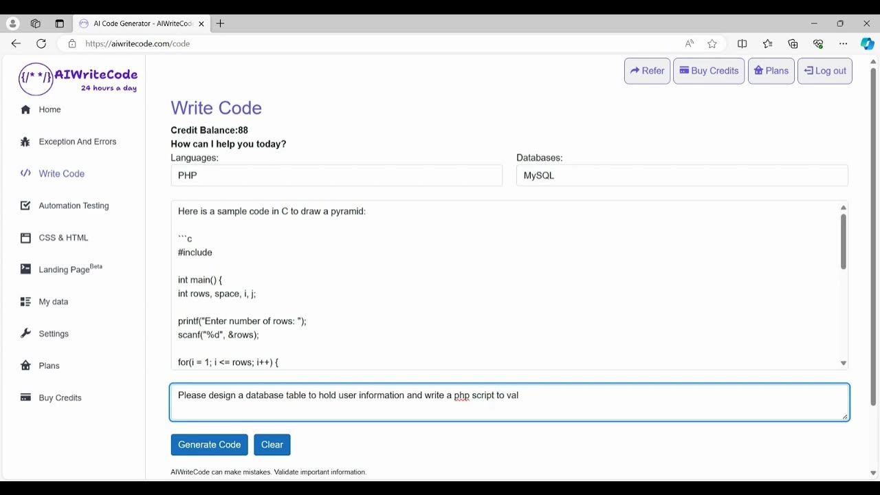 How to generate code with AIWriteCode.com? - YouTube