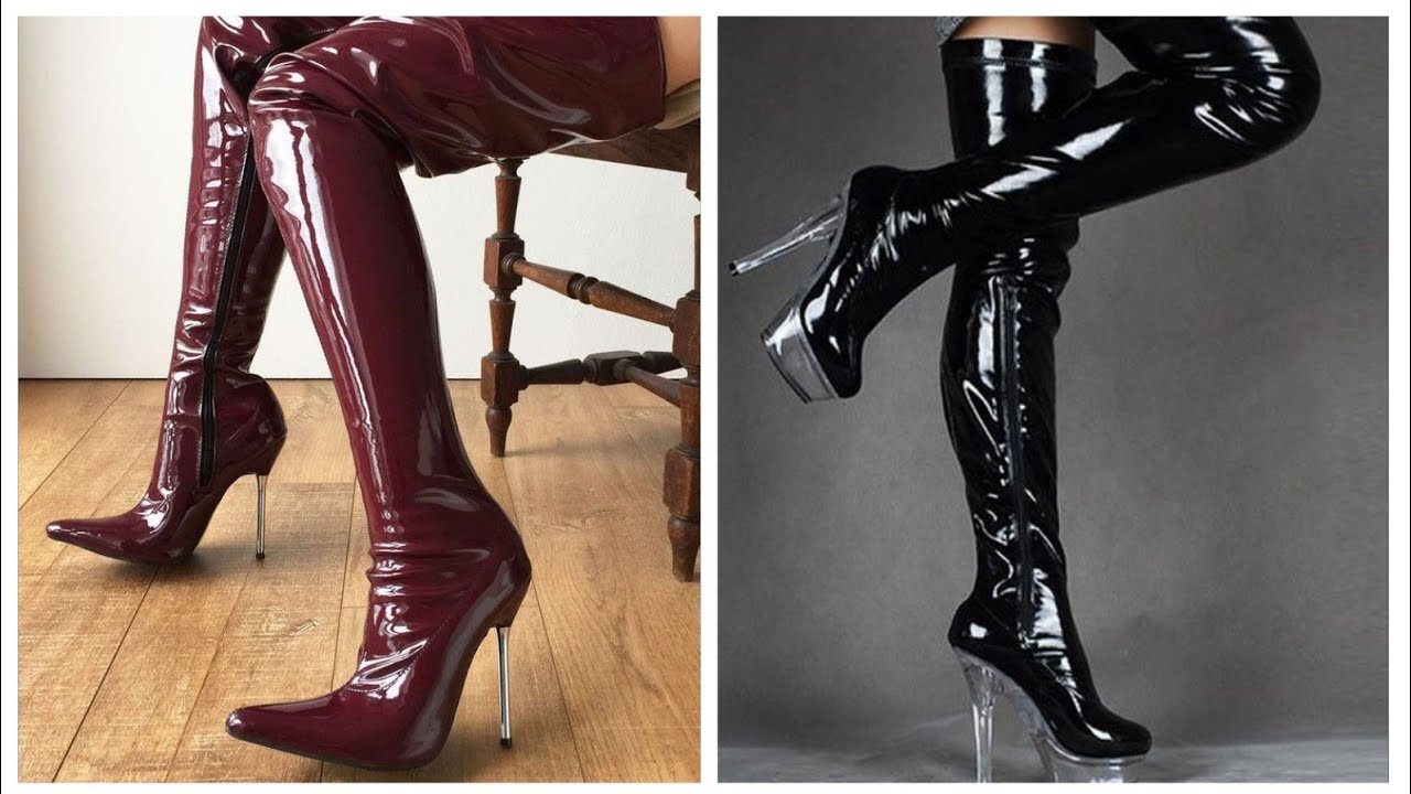 trending and amazing leather full leather long shoes and Boots ...