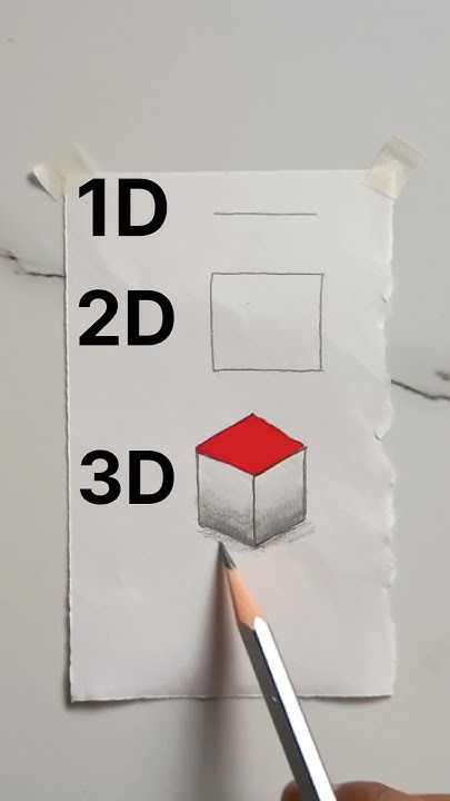 1D vs 2D vs 3D drawing #trending #art #drawing #3d #shorts #satisfying ...
