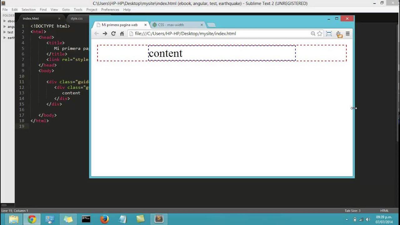 Curso CSS basico - Layout - width y box sizing - YouTube