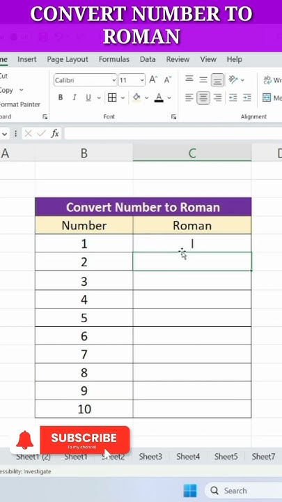 How to convert Arabic number to roman number | #excel #excelformula #exceltips #exceltutorial ...