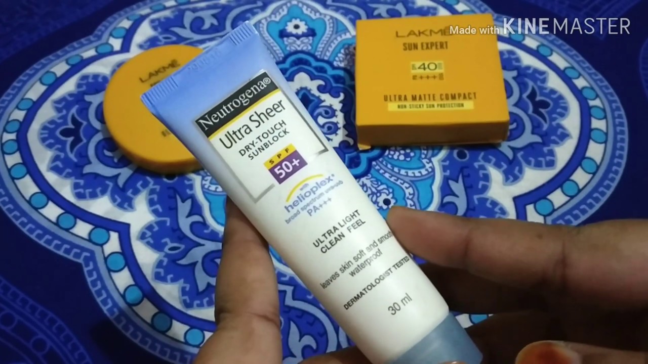 Neutrogena and Lakme Sun Expert Sunblock review - YouTube