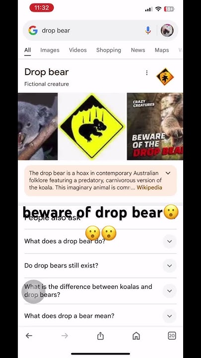 beware of the drop bear - YouTube