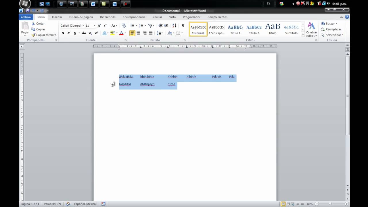 [Word] Uso de las Tabulaciones - YouTube