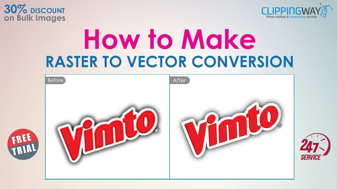 Raster to Vector Conversion Service Tutorial 2018 - YouTube