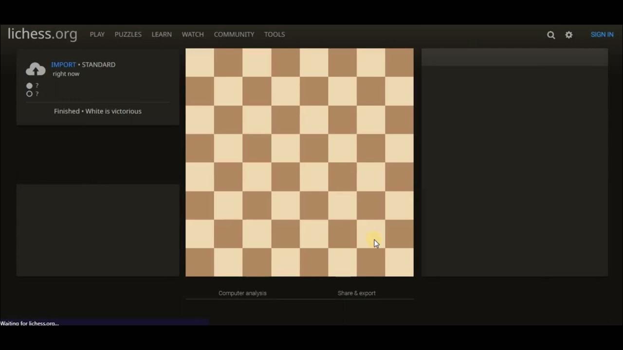 #Chess Lichess tools to analyze and import PGN - YouTube