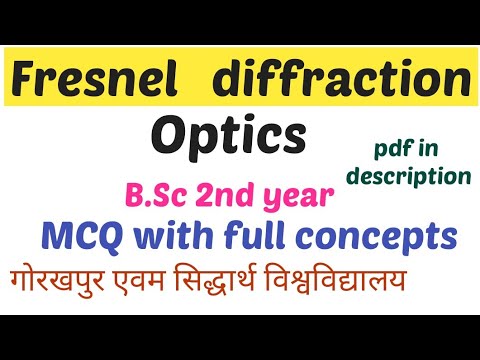 fresnel diffraction bsc 2nd year mcq || MCQ with full concepts || DDUGU & SU - YouTube