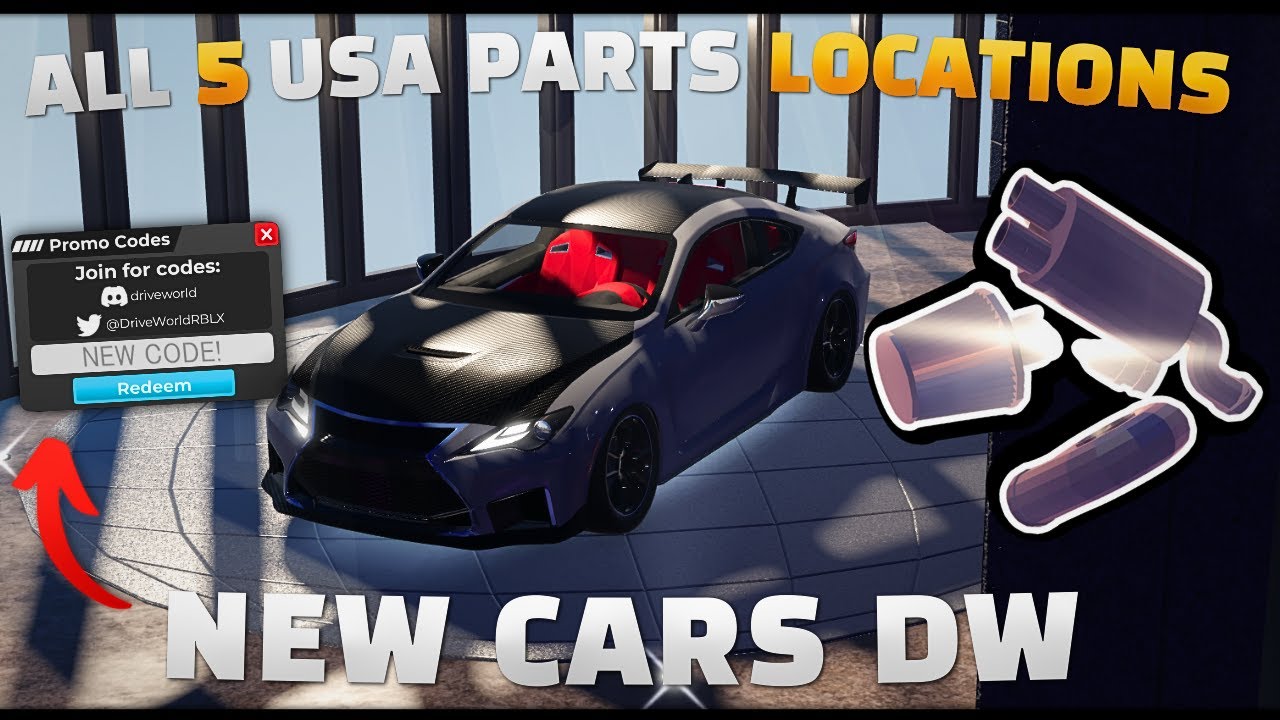 *UPDATE* ALL 5 USA PARTS LOCATIONS | DRIVE WORLD | RFX NEW CARS! ROBLOX ...