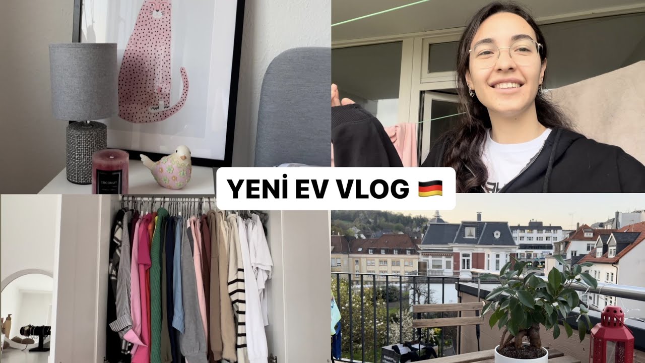 Yeni Ev Vlog 🇩🇪 | taşınıyorum | dolap düzenleme | ev temizliği | yeni ev turu🏠 | Almanya Vlog ...