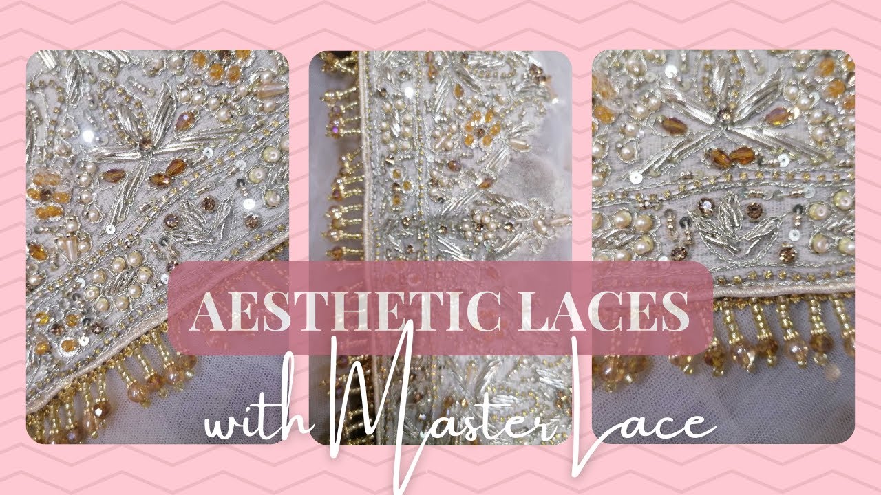 Bridal dupatta lace design | Lace work design | Pakistani dress design ...