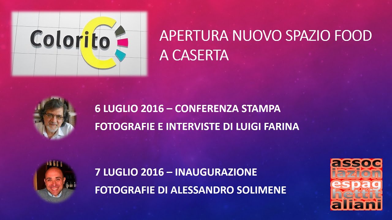 Apre a Caserta Colorito, nuovo spazio food: conferenza stampa di ...