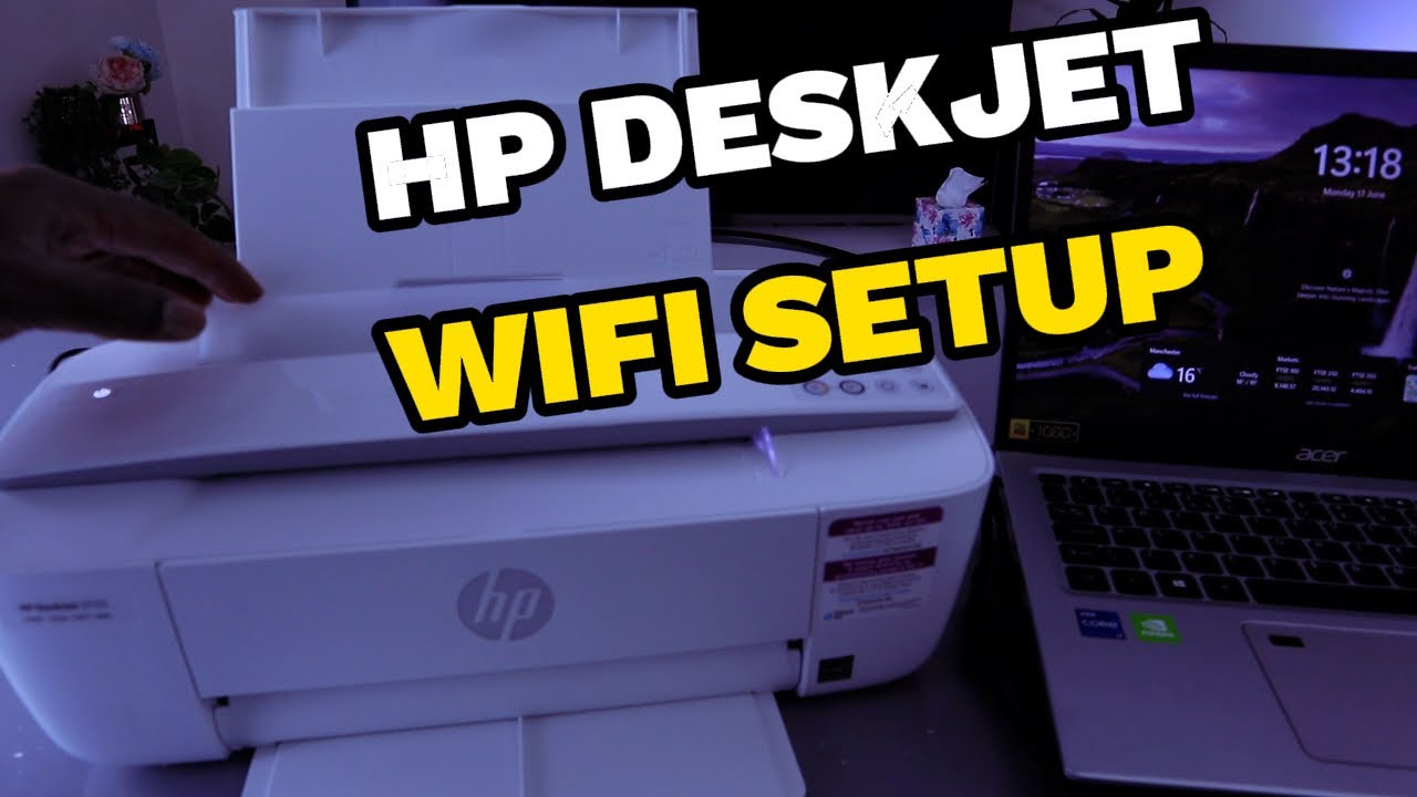 HOW TO DO HP DESKJET 3755e,3772e, 3700e WIFI NETWORK SETUP - YouTube