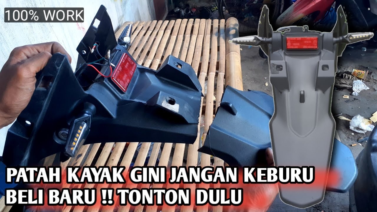 TANPA HAHUS BELI BARU..!! CARA MENYAMBUNG SPAKBOR MOTOR YANG PATAH ...