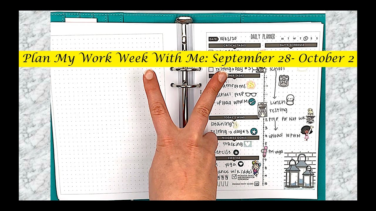 Plan My Work Week With Me: September 28th -October 2nd - YouTube