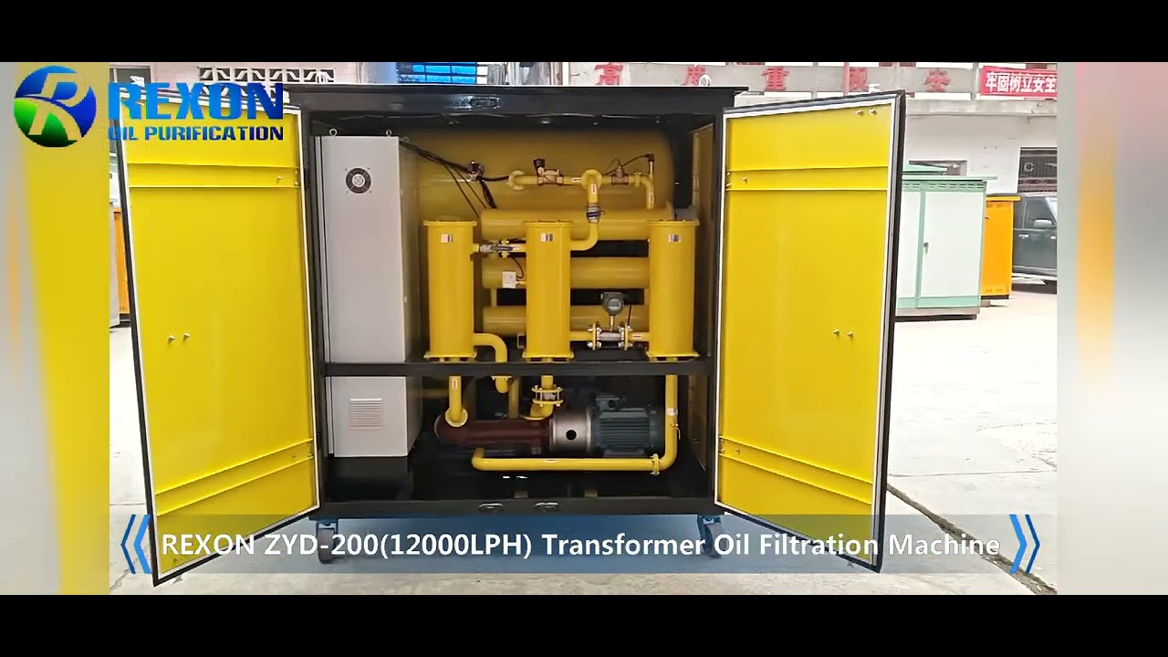 ZYD-200 New transformer oil filtration from REXON Oil Group - YouTube