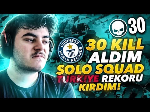 30 KİLL ALDIM! - SOLO SQUAD TÜRKİYE REKORU KIRDIM! (Fortnite Türkçe)
