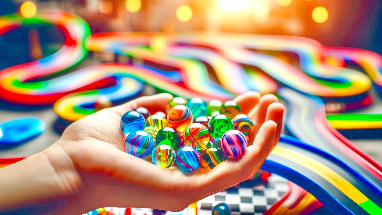 Marble Run 🎠🎡 “Carousel Dreams 🎠 Marble’s Playful Roll Race ASMR - YouTube