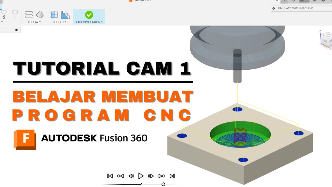 TUTORIAL CAM 1 | Belajar Membuat Program CNC | Fusion 360 - YouTube