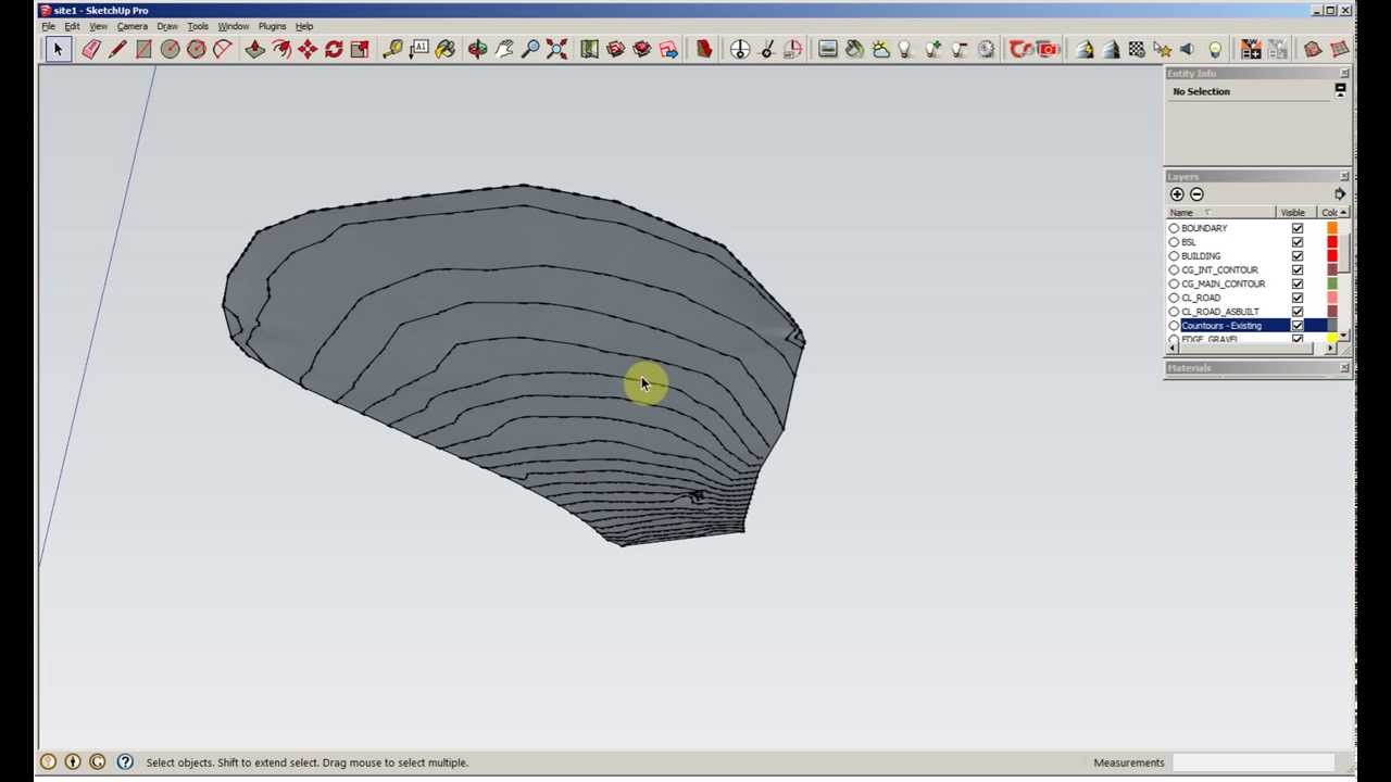 Site Modeling in Sketchup, part 1 - YouTube