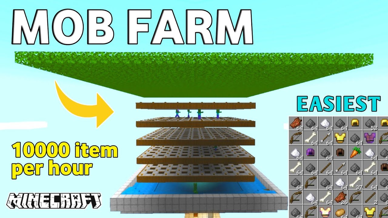 Easy mob farm in Minecraft 1.20 /mob farm mcpe 1.20 /Minecraft survival ...