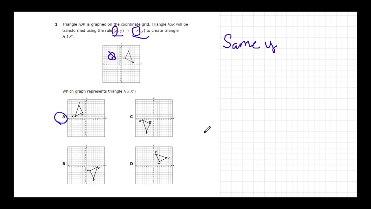 8th Grade STAAR Math Test Prep: TEA Released Questions 1-4 - YouTube