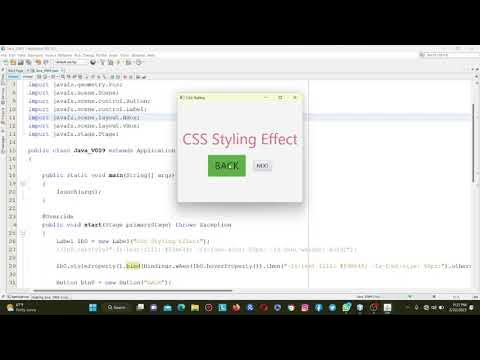 java FX CSS Styling Hover Effects Button Label - YouTube