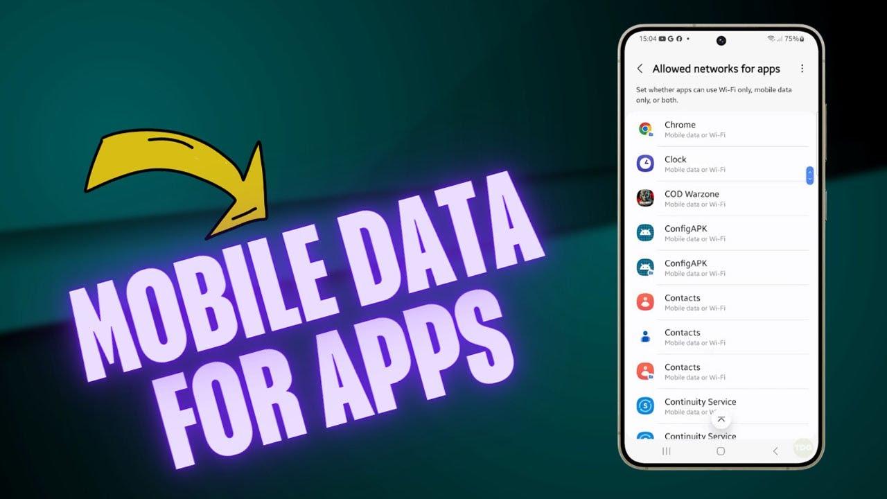 How to Enable/Disable Mobile Data Only Apps on Galaxy S24 - YouTube