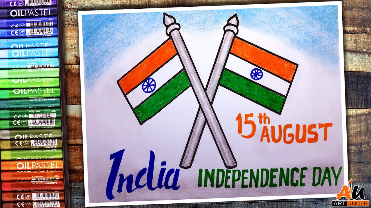 Simple & Easy drawing for beginners / Independence Day drawing / Oil ...