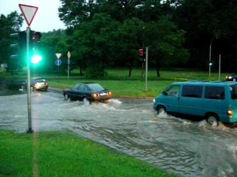 rain & flood in Vilnius - YouTube