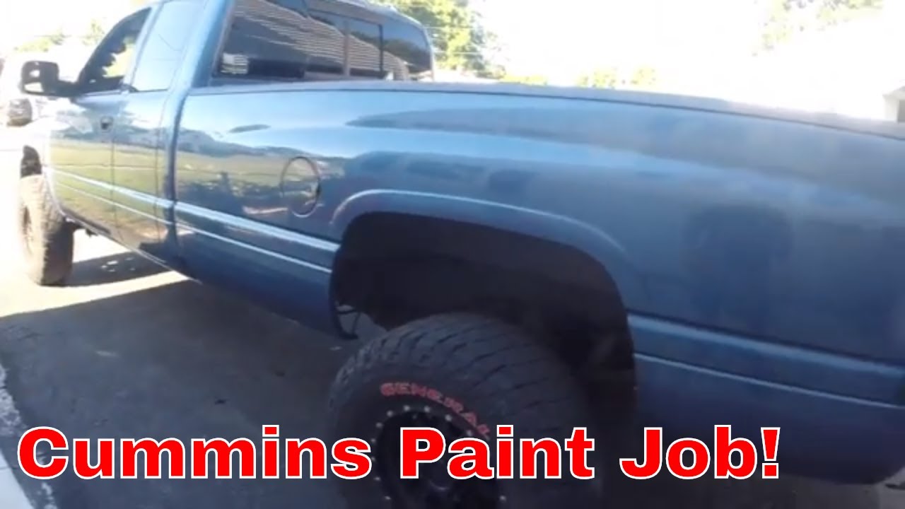 Dodge Ram Cummins Paint Job - YouTube
