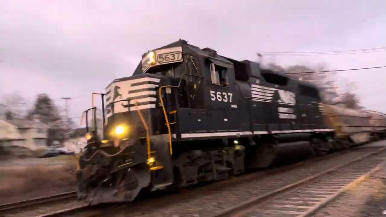 NS 5637 “The Flying Hawaiian” GP38-2 leads CR MA01 with a Nice RS3L & a friendly crew at ...