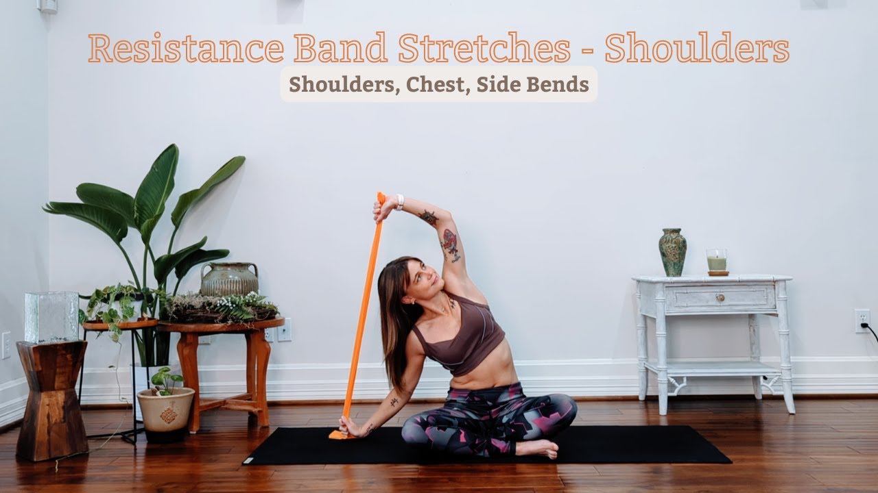 Beginner Resistance Band Stretches - Shoulders - YouTube