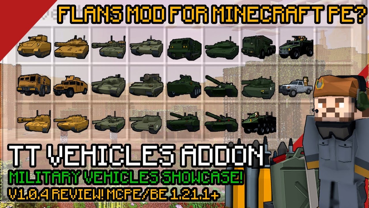 FLANS MOD FOR MCPE? TT Military Vehicles Addon V1.0.4 Showcase ...
